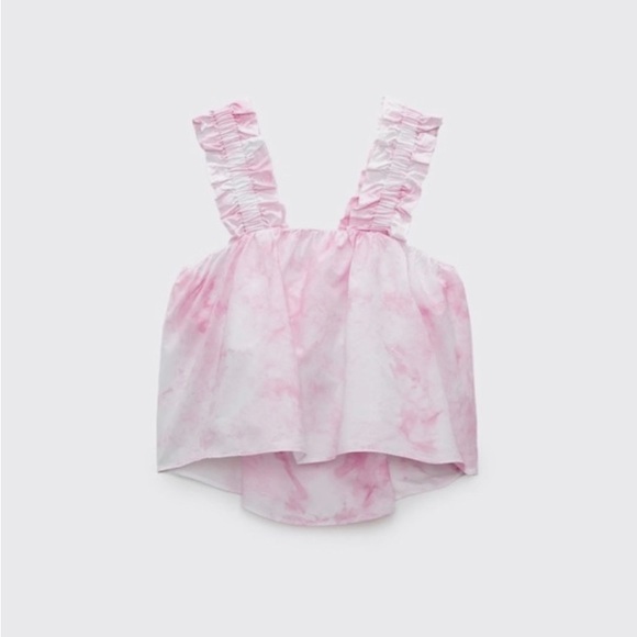 Zara | Tops | Zara Pink Ruffle Top | Poshmark